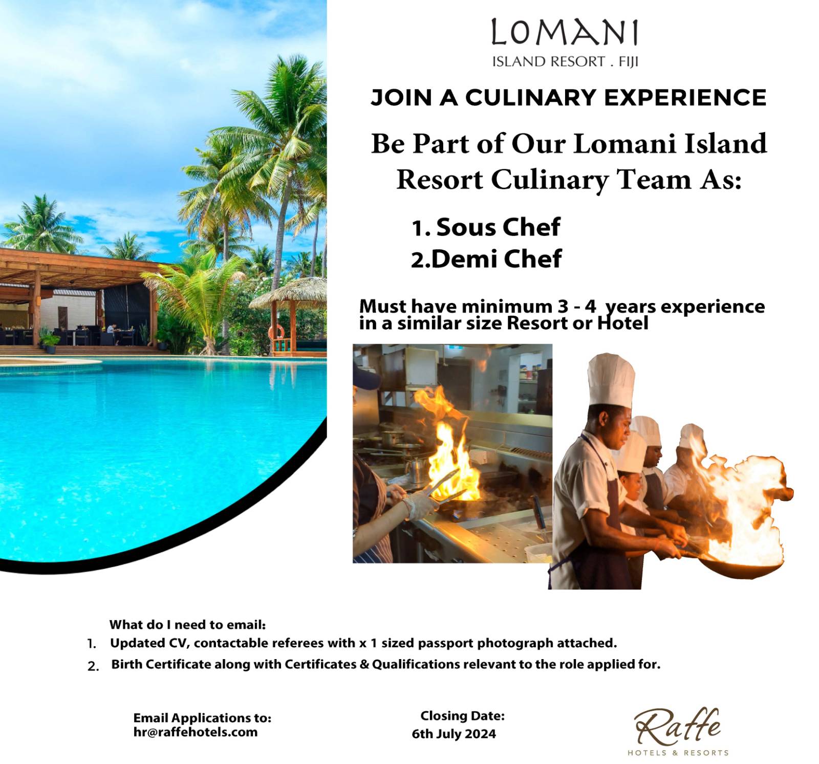 Sous Chef and Demi Chef - SPTOJobsLink