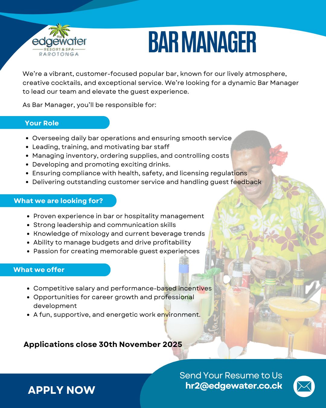 Bar Manager – SPTOJobsLink